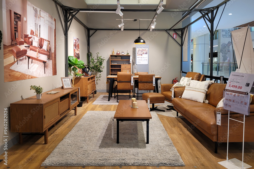 PENANG, MALAYSIA - 4 SEP 2024: Interior view of Nitori store showroom ...