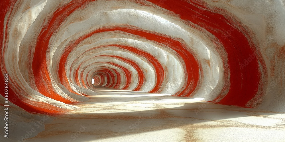 3D rendering of a diamond mine with transparent layers revealing ...