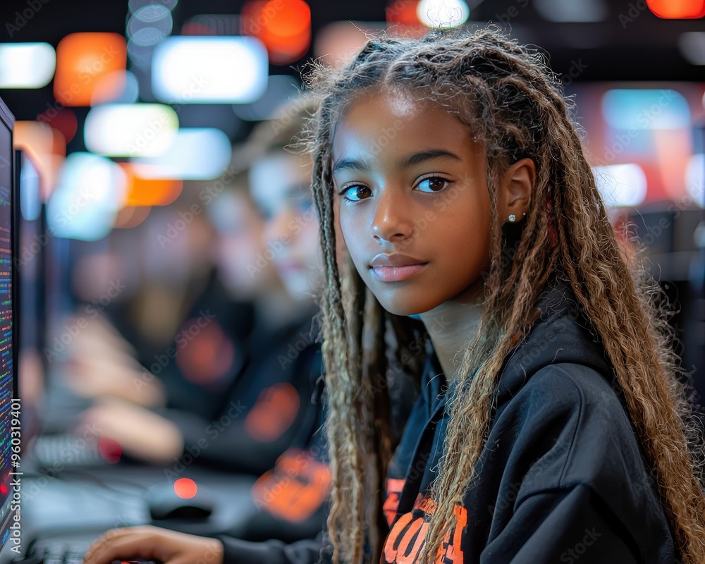 Collaboration in Coding: Group of Students Working Together on a ...