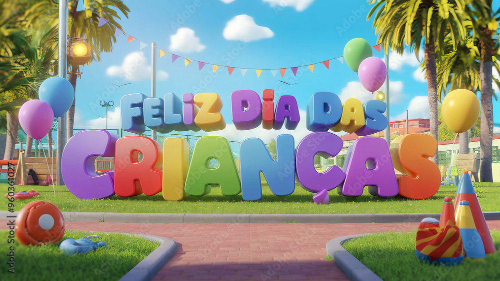 Feliz dia das Crianças. 12 de outubro. Dia da criança. Crianças ...