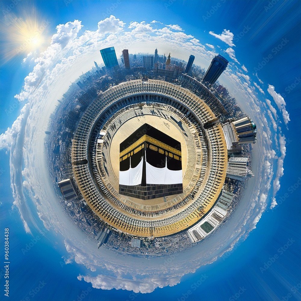 view of the city at night, Makkah, Saudi Arabia Photo of iconic ...