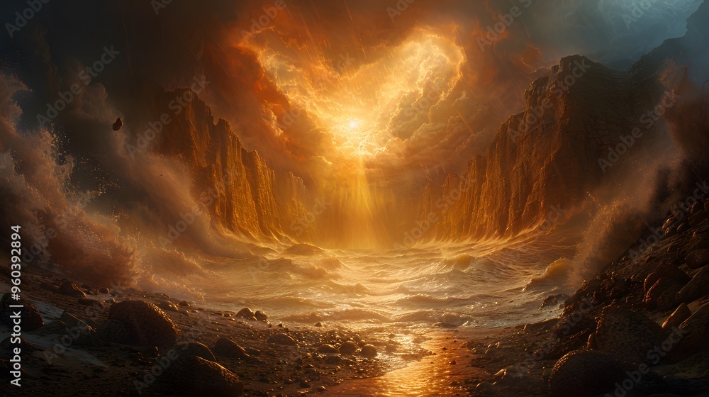 Picture the victorious crossing as Moses leads the Israelites through ...