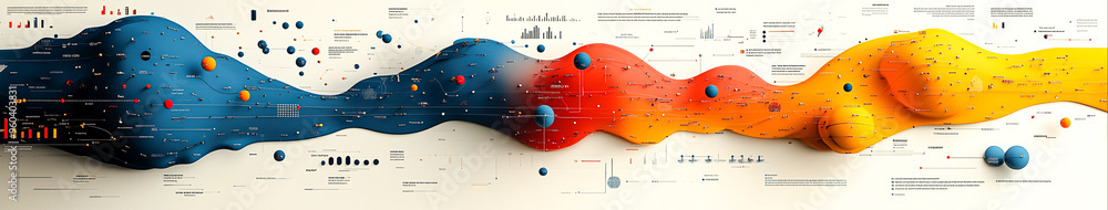 Visualizing Complexity: Vibrant Infographics Simplify Data with Dynamic Layouts Stock ...