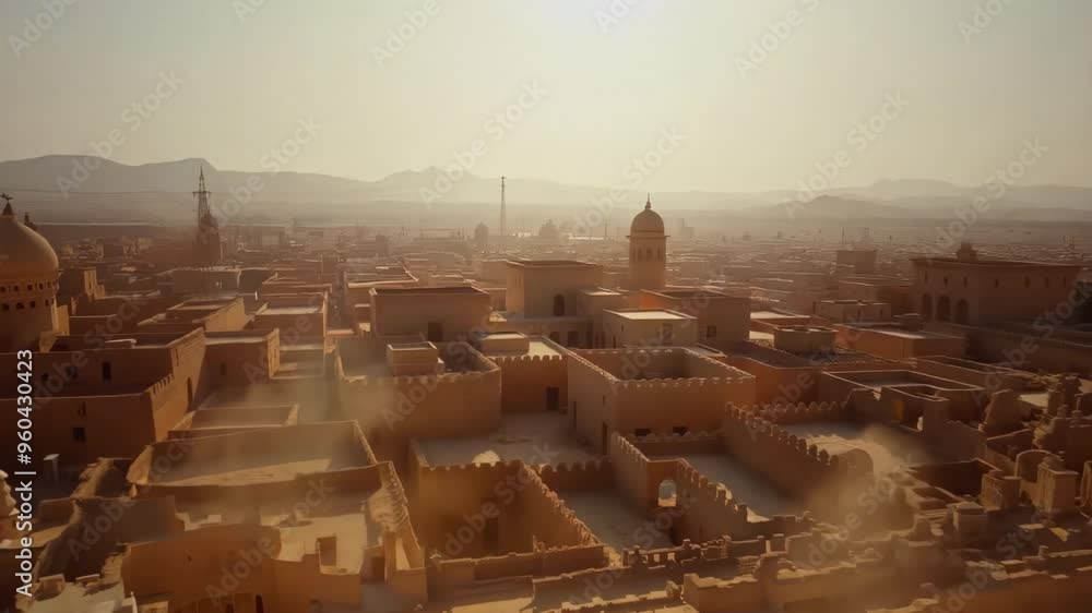 Historic Landmarks in Saudi Arabia. Historic Middle Eastern cityscape ...