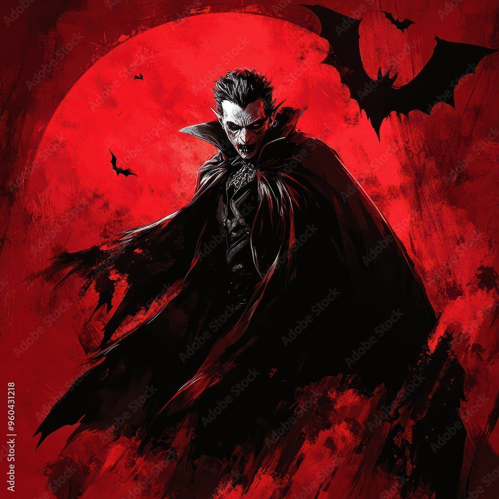 Vampire dracula halloween horror horizontal banner wallpaper background ...
