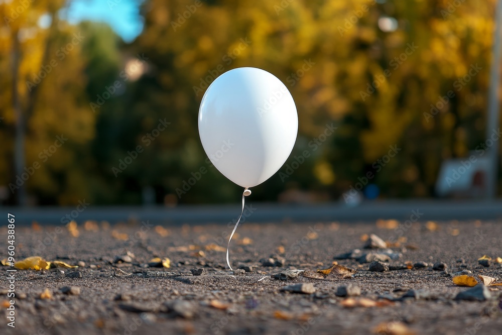 Deflated balloon, fallen to the ground, abandoned hope symbolizes the ...