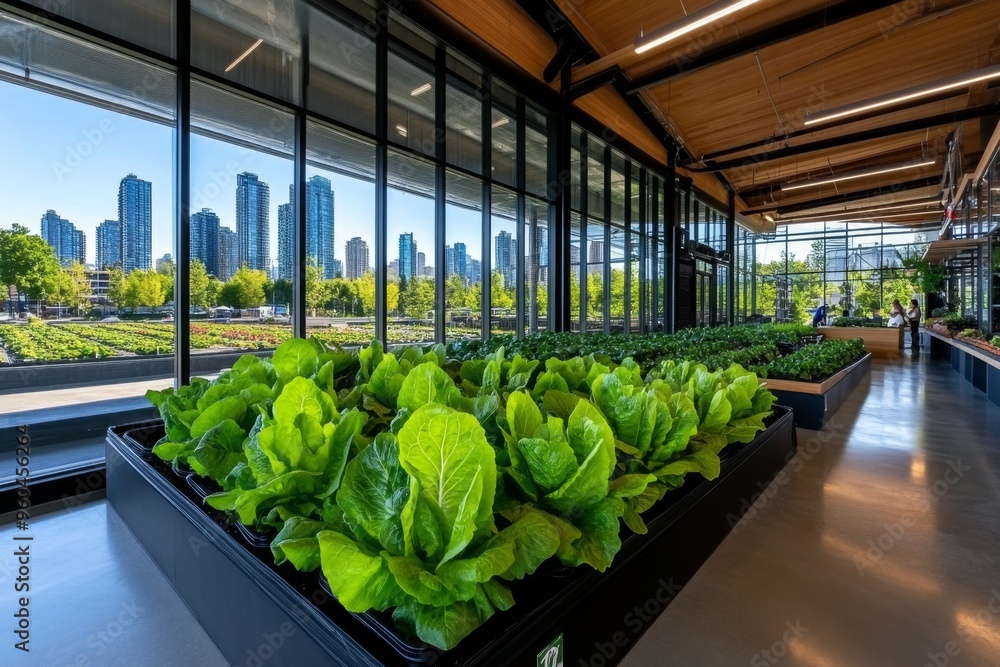 New building, urban farm, food production integrates agriculture into ...