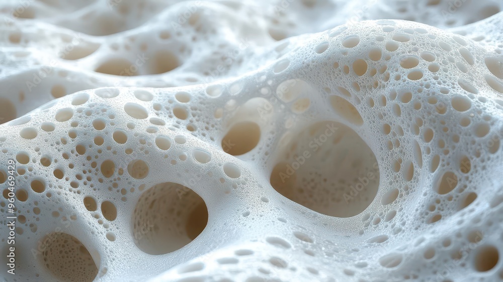 mesmerizing macro of effervescent white foam intricate network of ...