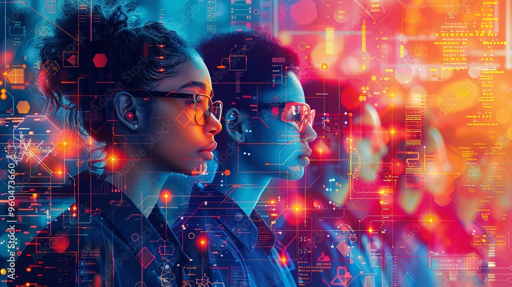 Women and girls from different races and ethnicities working in ...