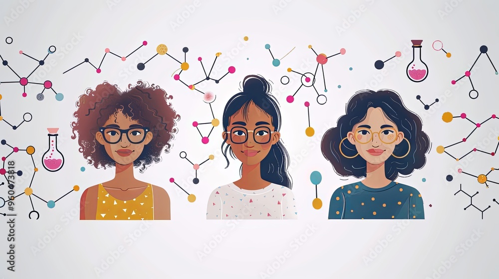 Women and girls from different races and ethnicities working in ...