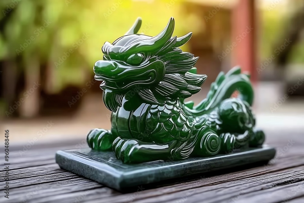 Jade dragons, powerful symbols, mythical guardians embody the strength ...