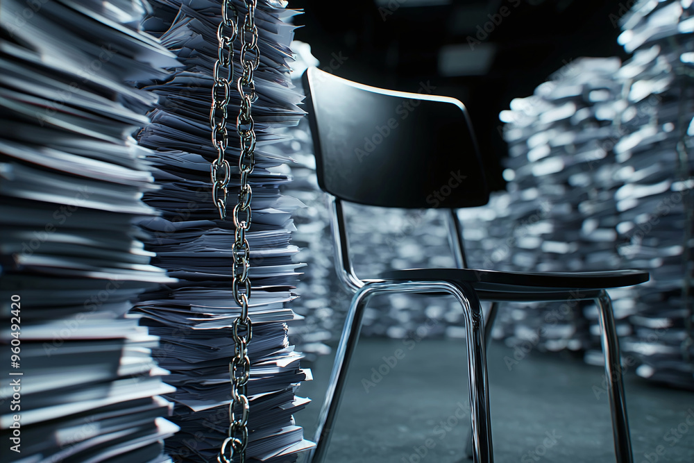 modern slavery 9-5 normal job concept, a symbolic office cubicle prison ...