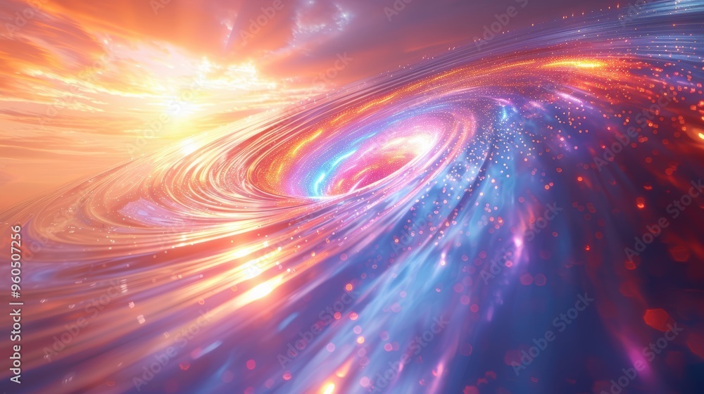 Energy Swirl, a captivating display of luminous circular patterns ...