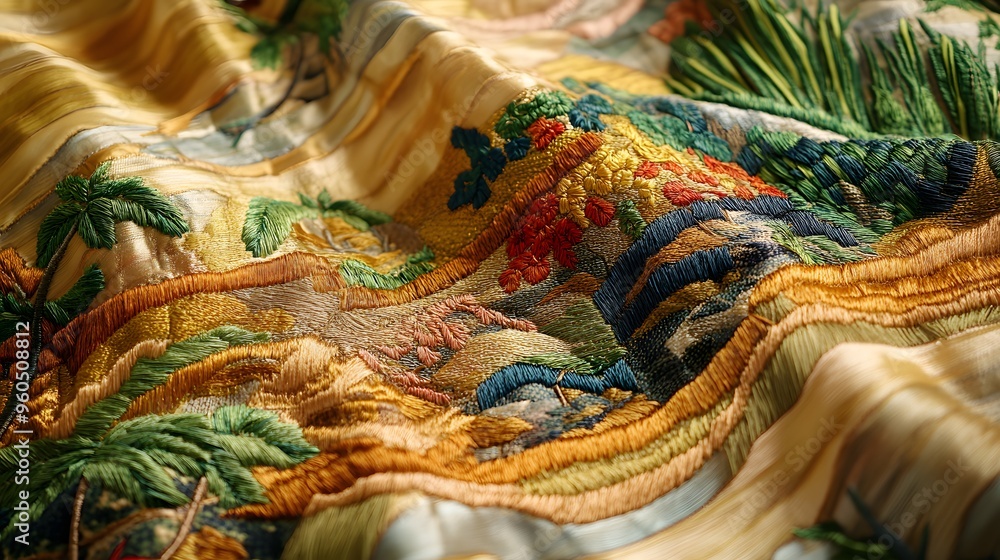 Traditional Barong Tagalog with fine embroidery of bamboo shoots and ...