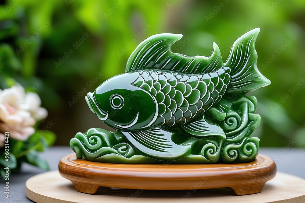 Jade fish, prosperity symbols, flowing grace are often featured in ...