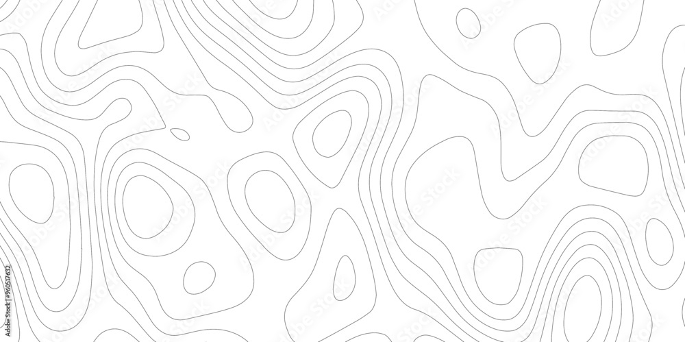 Topographic wave grid map with geometric lines, geographic line map ...