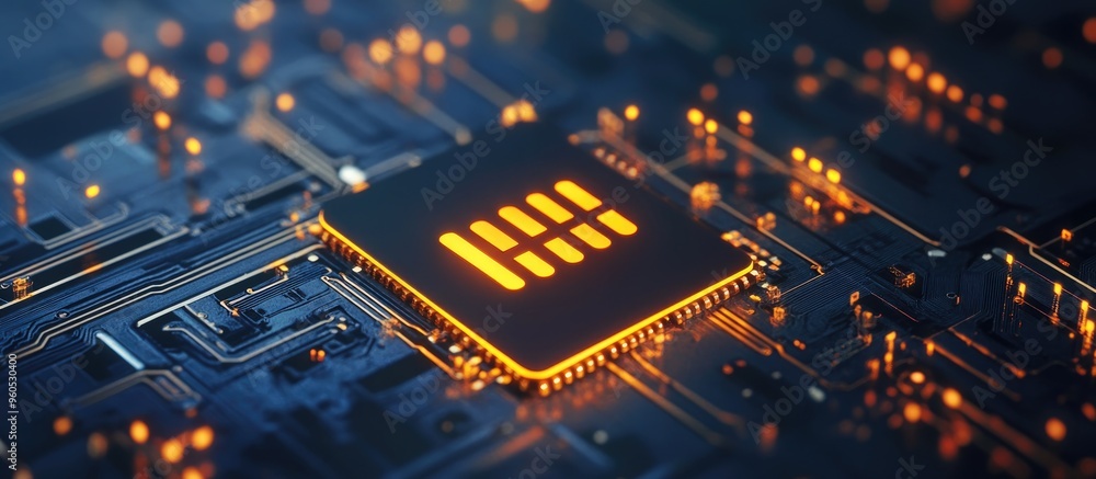 eSIM chip symbol Integrated SIM technology Modern mobile communication ...