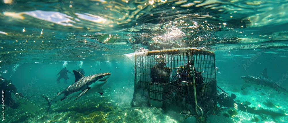 Thrilling Shark Cage Diving Encounter with Majestic Great White Shark ...