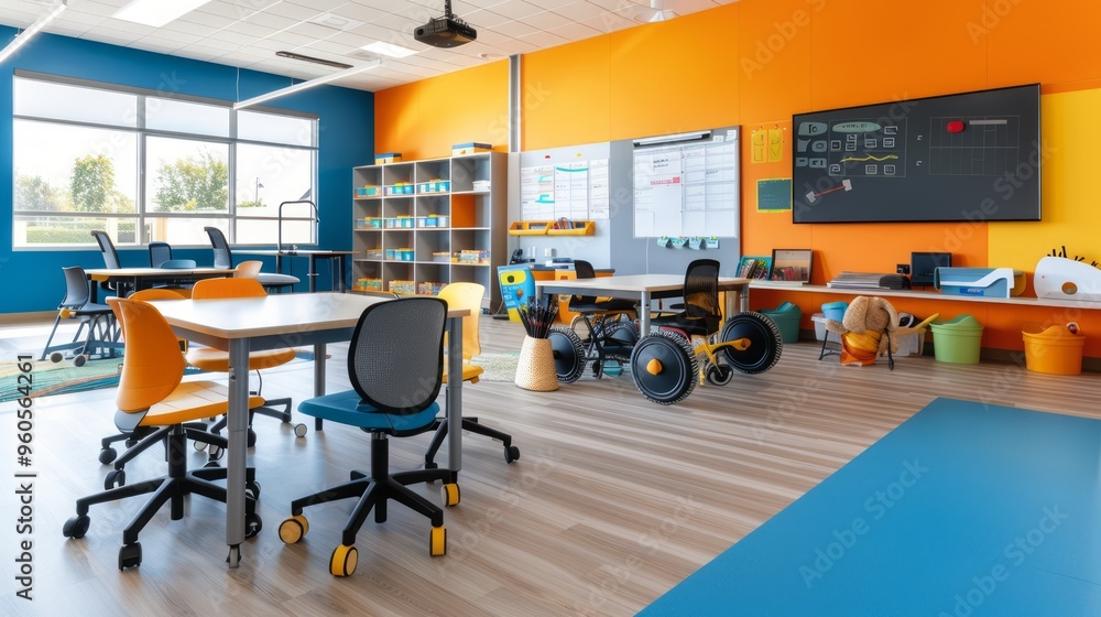 A fully accessible classroom where digital tools are used to create a ...