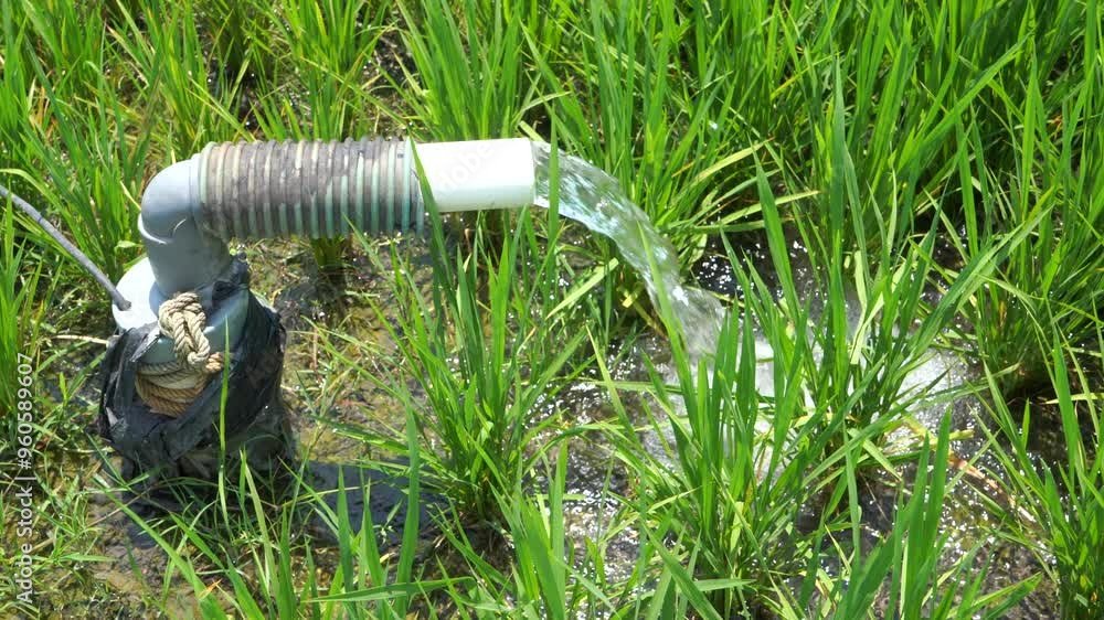 Irrigation of rice fields using pump wells with the technique of ...