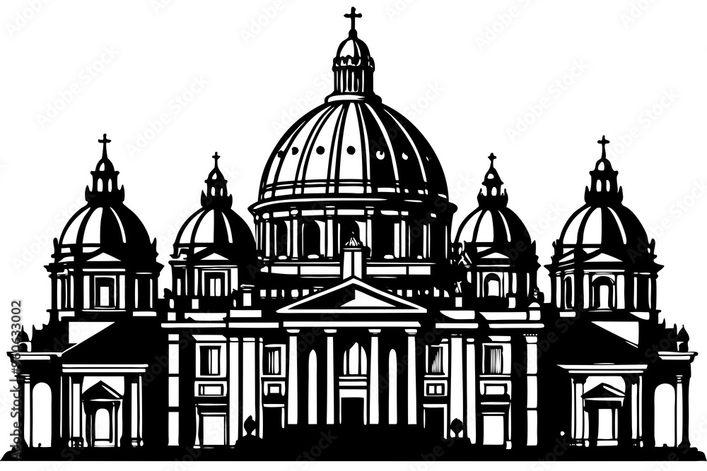 St. Peter's Basilica in Rome, Italy. Vatican City. Basilica Papale di ...