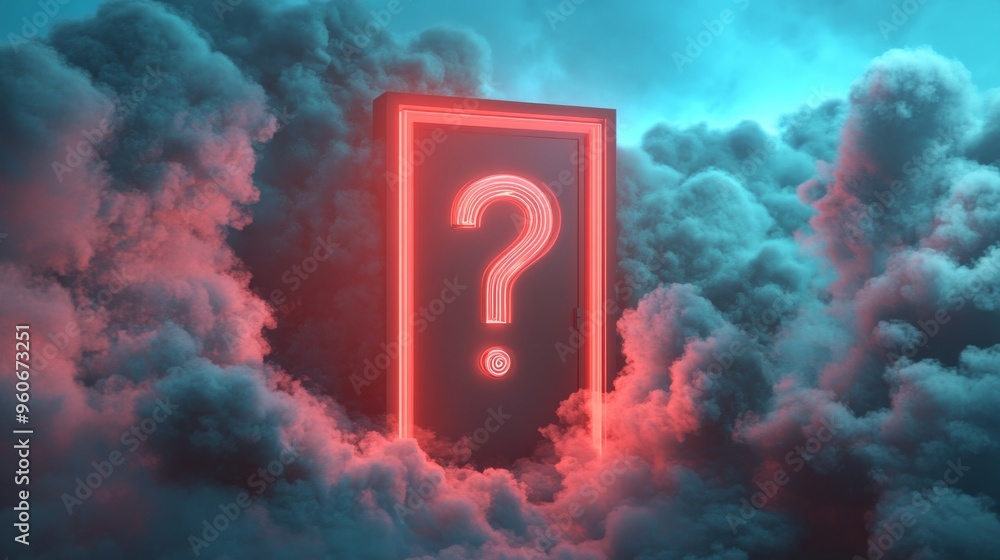I love this illustration of a question mark on an open door in the ...