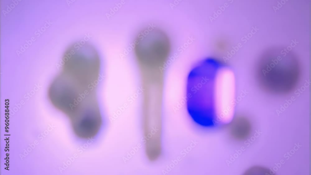 Microscopic view of bacteria under magnification in a laboratory ...