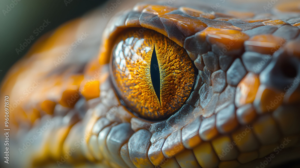 snake eye pupil, reptile head animal close up, shed skin, venomous ...
