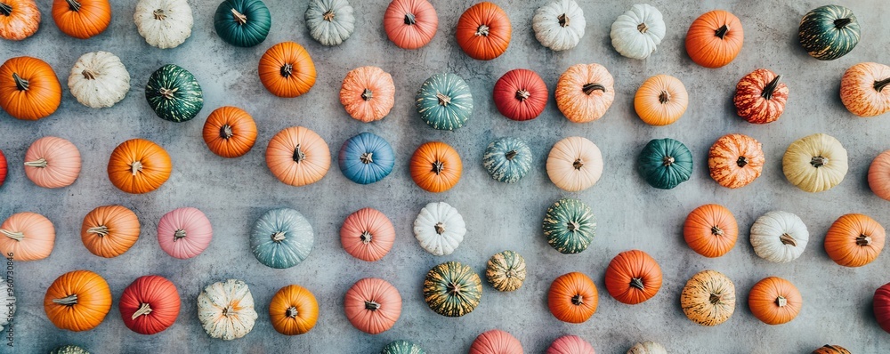The design of these handmade plaster pumpkins is what makes them look ...