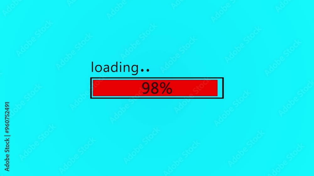 Loading bar animation on transparent background with gradient ramp ...