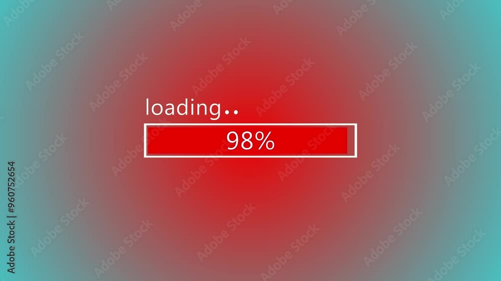 Loading bar animation on transparent background with gradient ramp ...