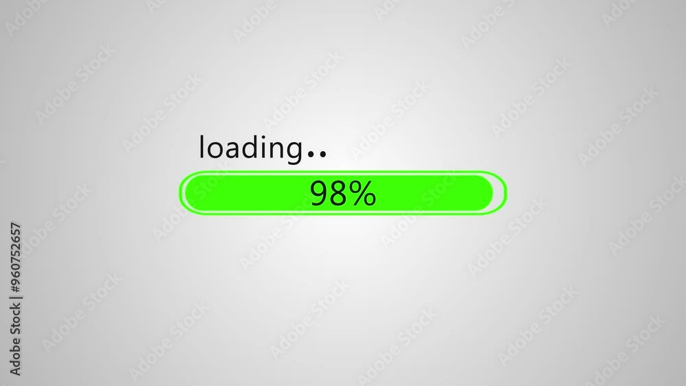 Loading bar animation on transparent background with gradient ramp ...