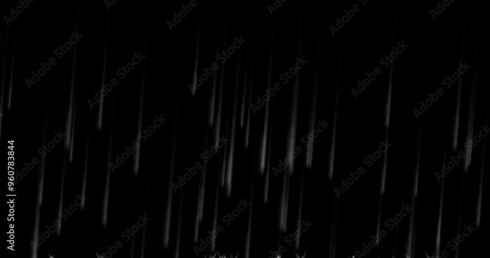 4k Loop Real Slow Rain Drops Falling on a black background, speedy ...