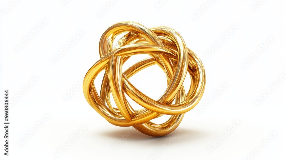 The Gold Torus is shown in multiple projections, isolated on a white ...