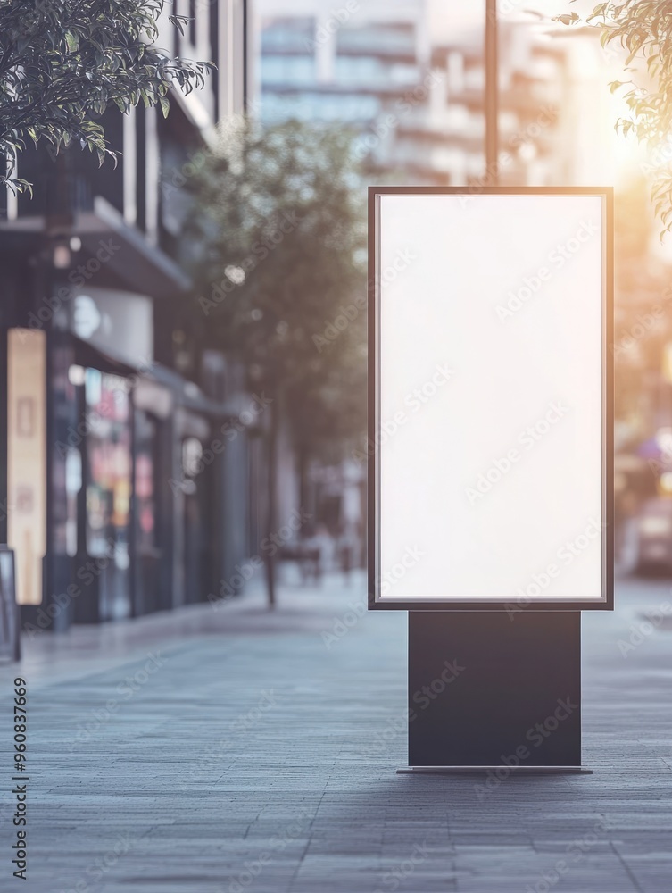 signboard mockup and template empty frame for logo or text on exterior ...