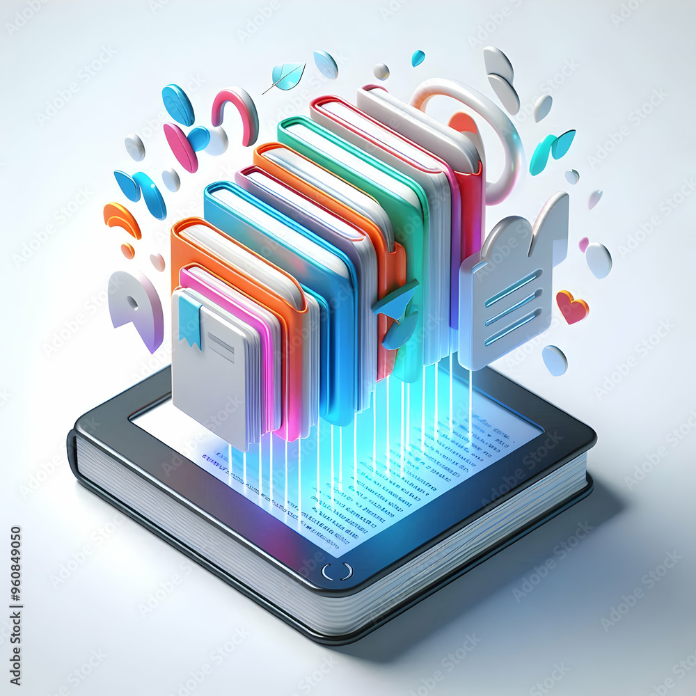 3D E Reader with Holographic Bookmarks and Copy Space Concept ...