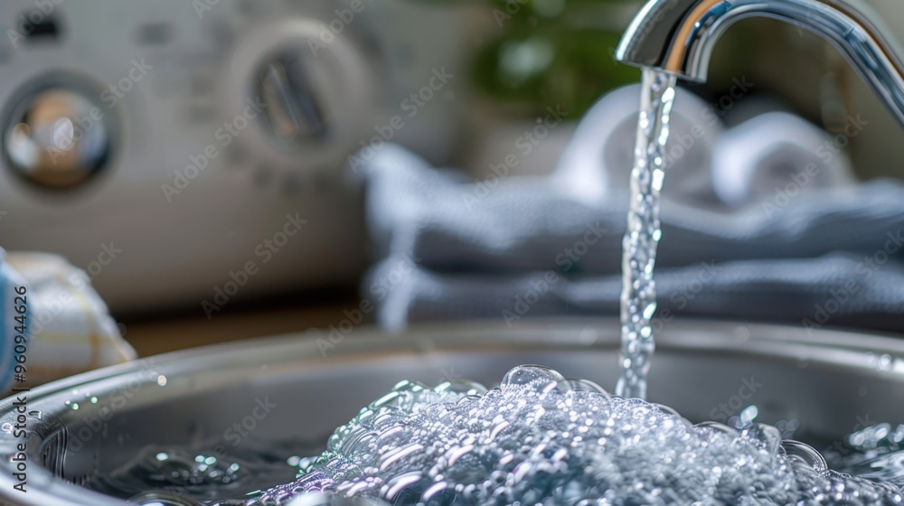 Utility Sink: This deep sink, common in laundry rooms, is used for hand ...