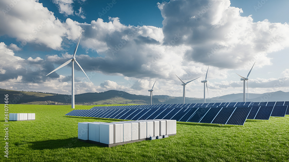 Renewable energy storage system with lithium ion batteries solar panels ...