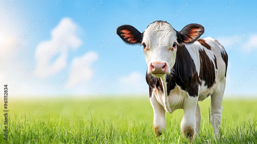 Content Dairy Cow Enjoying Nourishing Feed for Optimal Milk Yield Stock ...