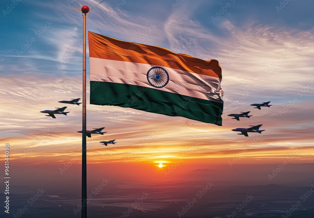 Cinematic wallpaper of Air Force silhouettes flying over the national ...