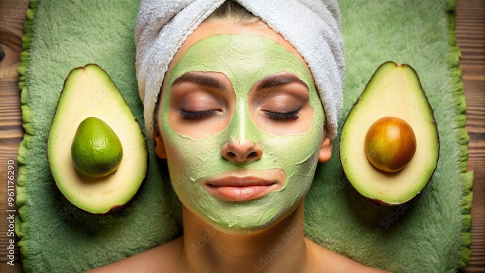 Smooth, whipped avocado cream envelops the skin, rich in nourishing ...
