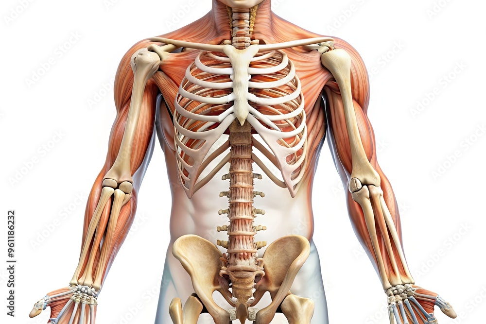 Detailed illustration of the human forearm anatomy showing the radius ...