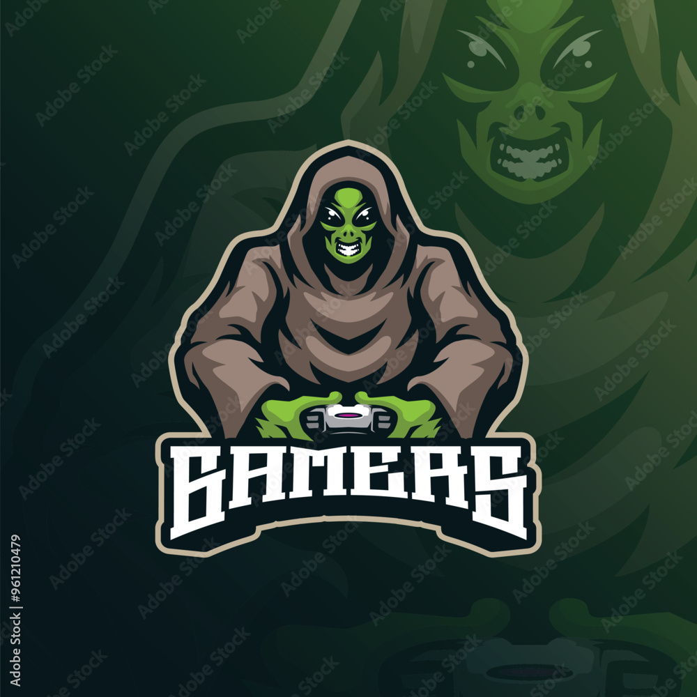 Gamer mascot logo design with modern illustration concept style for ...