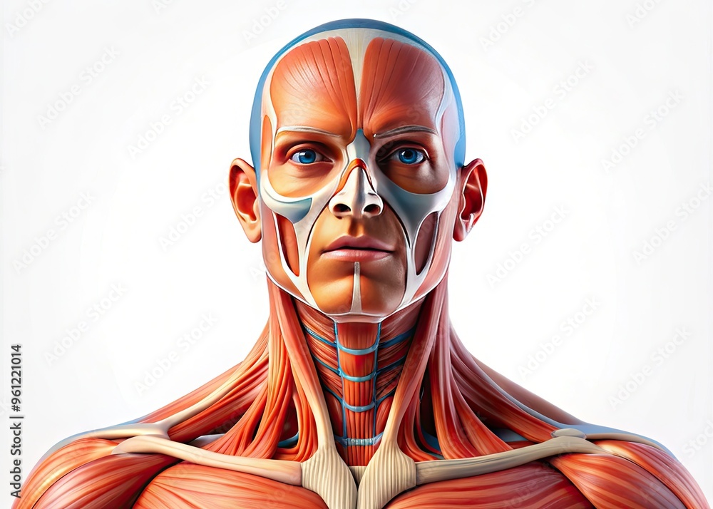 Muscular Anatomy Of The Neck, Showing The Platysma, A Thin Sheet Of ...