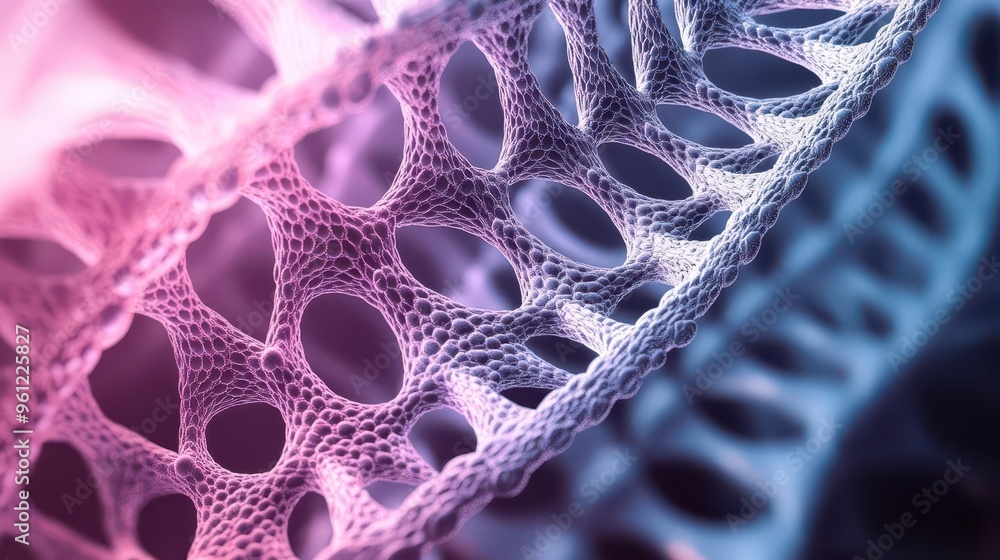 Fractal DNA structure, infinite helix, top view, exploring the patterns ...