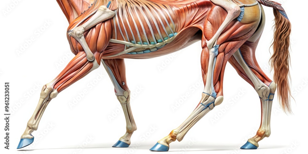 Stock Photo Showing The Close-Up Anatomy Of A Horse'S Front Leg ...