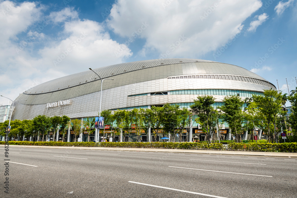 Taipei, Taiwan- August 23, 2024: Building view of the Taipei Dome in ...