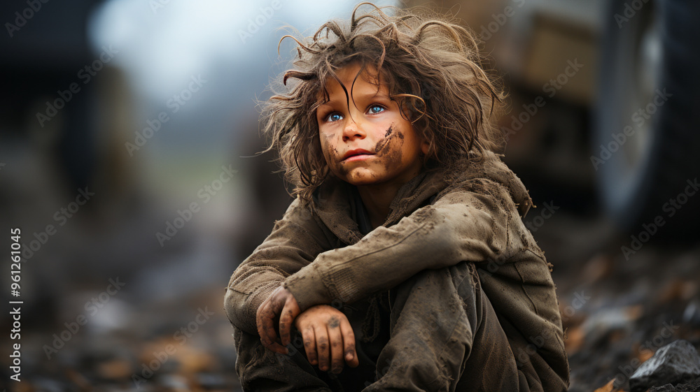 Homeless child crying for his family / Military soldiers killed her ...