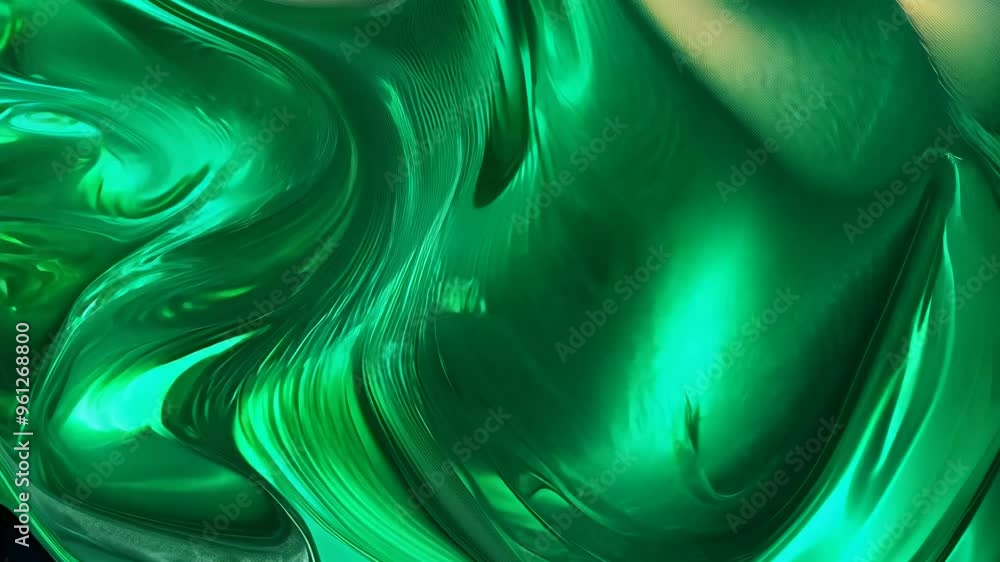 Realistic 3D animation of the abstract morphing liquid iridescent ...