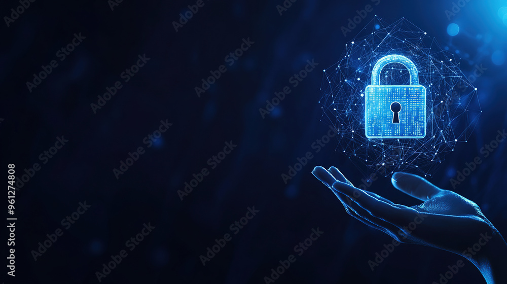 Cybersecurity digital data protection concept. Digital data security ...